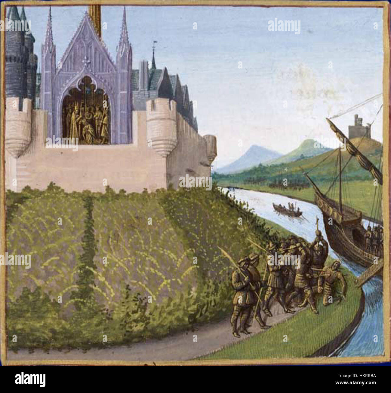 'Couronnement de Louis IV d'Outremer' is a historical painting ...