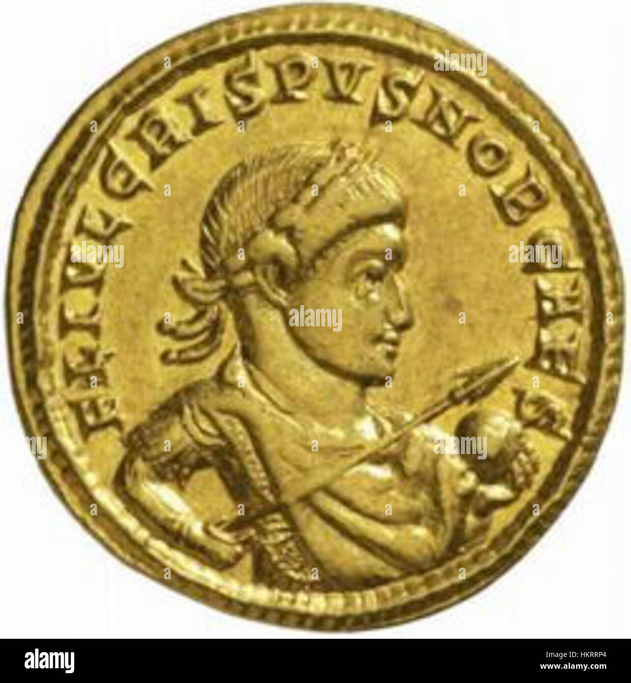 This painting of Crispus, the Roman emperor and son of Constantine the ...