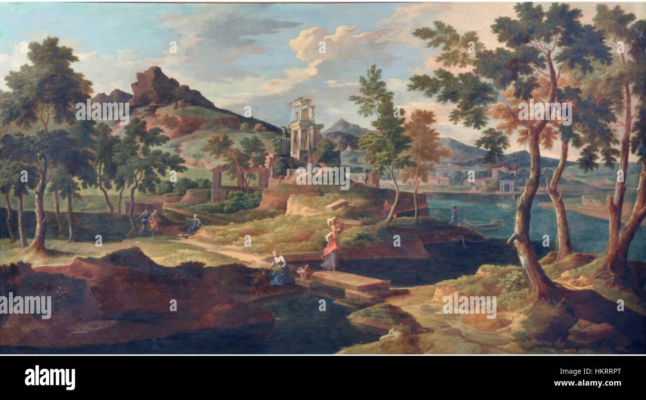 Crescenzio Onofri's painting depicts an idealized landscape of the ...