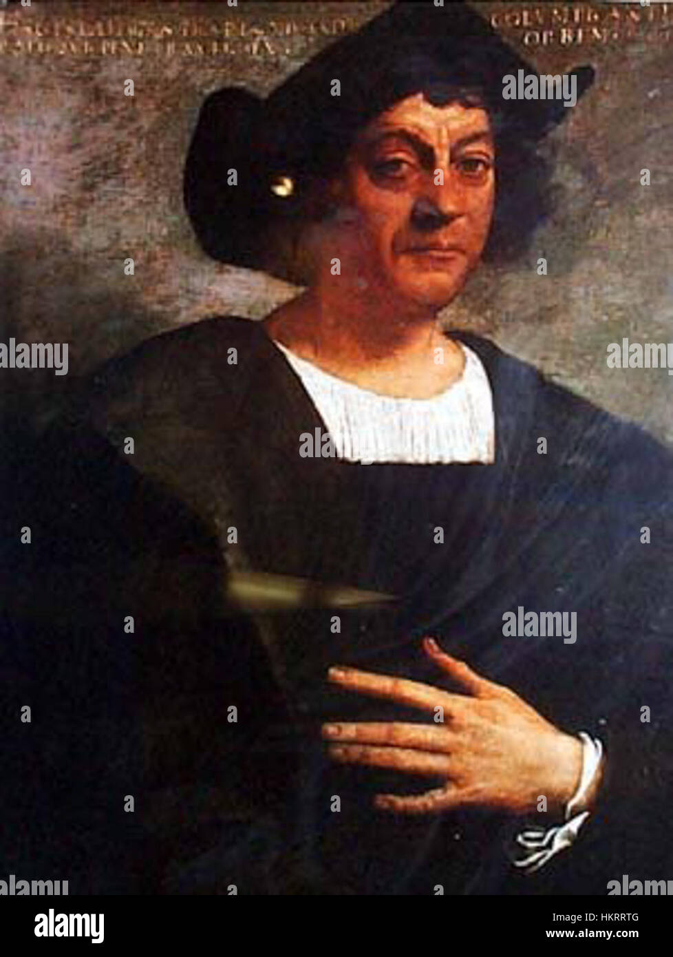 This painting represents Christopher Columbus, the famous explorer ...