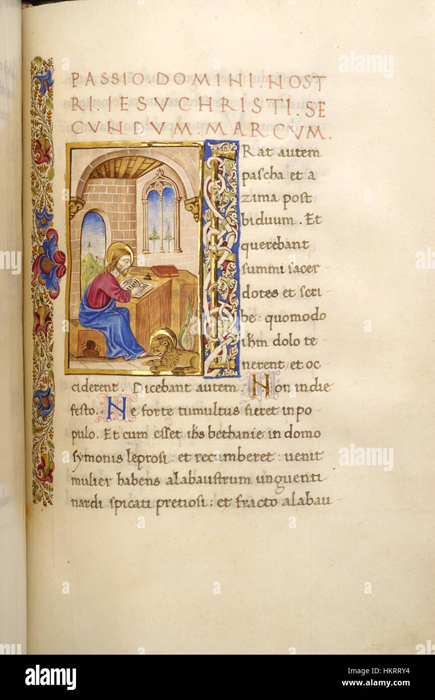 This illuminated manuscript leaf from the Psalter by Cristoforo ...