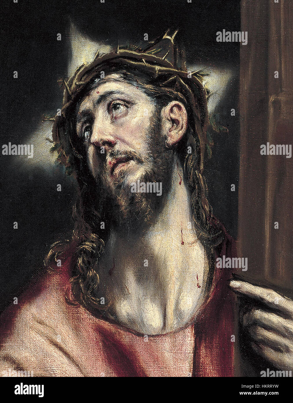 'Cristo abrazando la cruz' is a detailed fragment of a painting by El ...