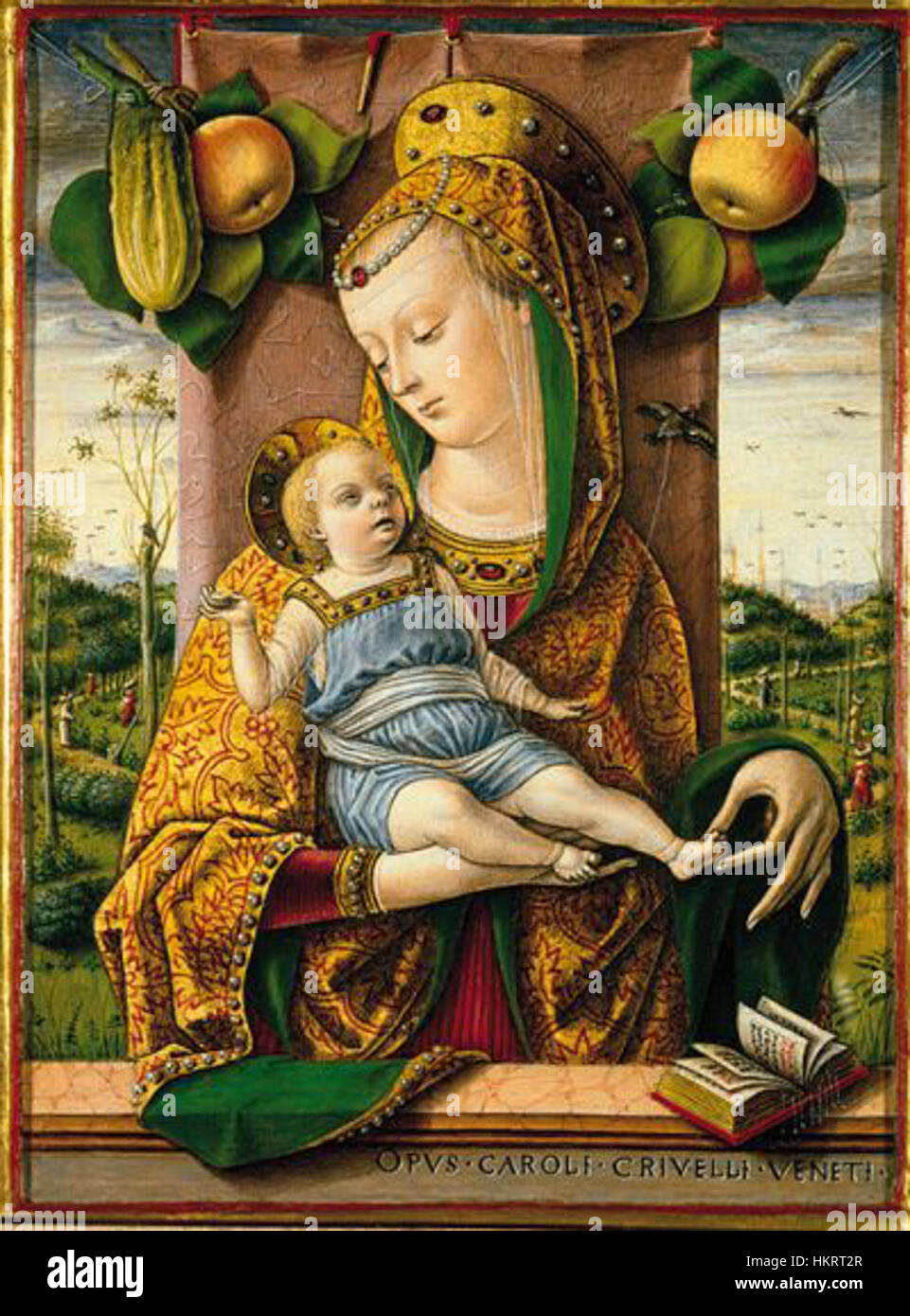 Carlo Crivelli’s 'Madonna d'Ancona' is a detailed religious artwork, showcasing the artist’s ...