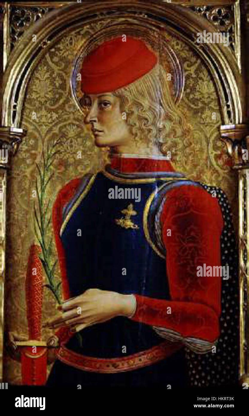 This artwork by Carlo Crivelli, 'Polittico di Ascoli,' is a detailed altarpiece that showcases ...