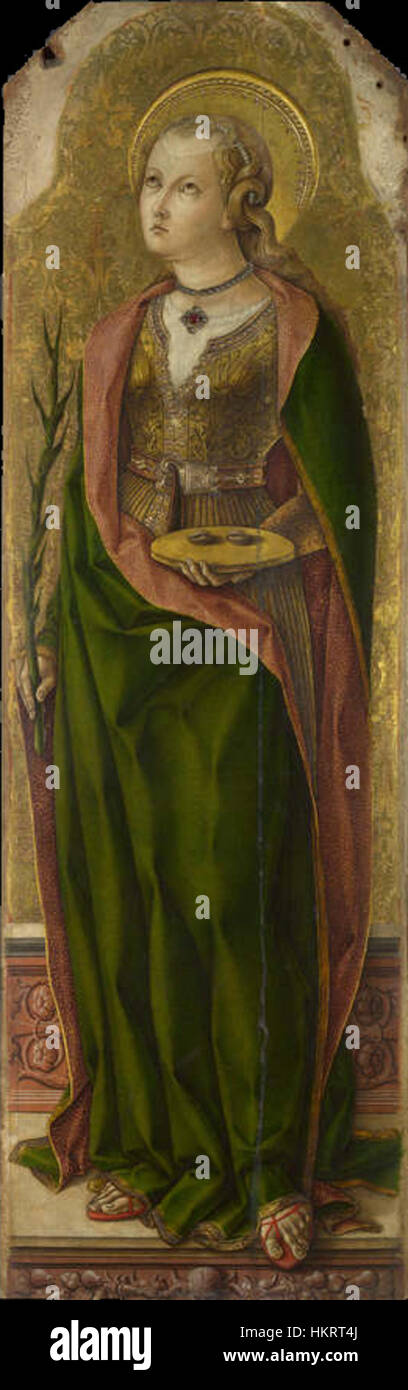 Carlo Crivelli's 'Polittico Minore di S. Domenico, S. Lucia' is an ...