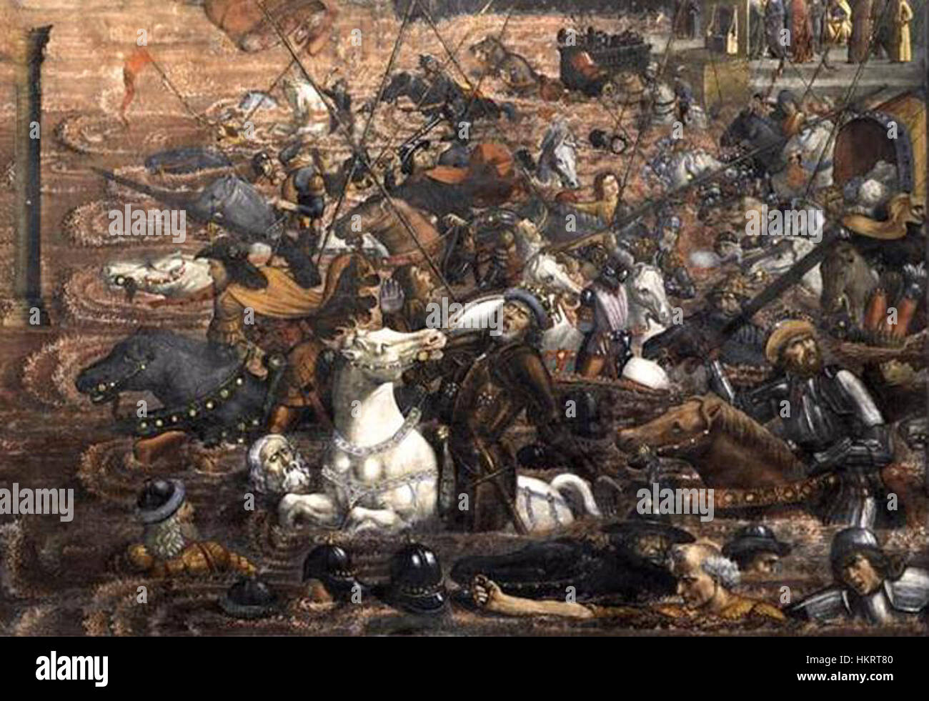 The artwork 'Crossing of the Red Sea' depicts the biblical scene of ...