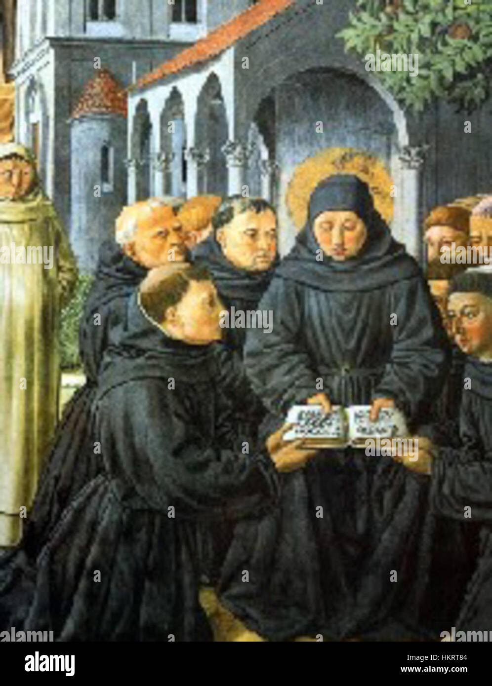 This cropped segment of Benozzo Gozzoli’s *St. Trinity* showcases the ...