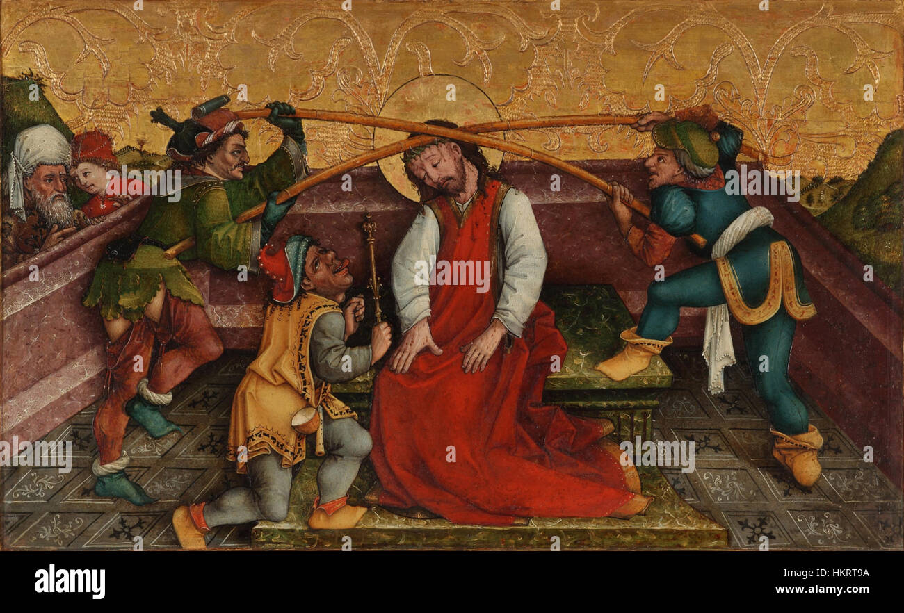 This painting, 'Crowning with Thorns', by Master VEA, depicts Christ’s ...