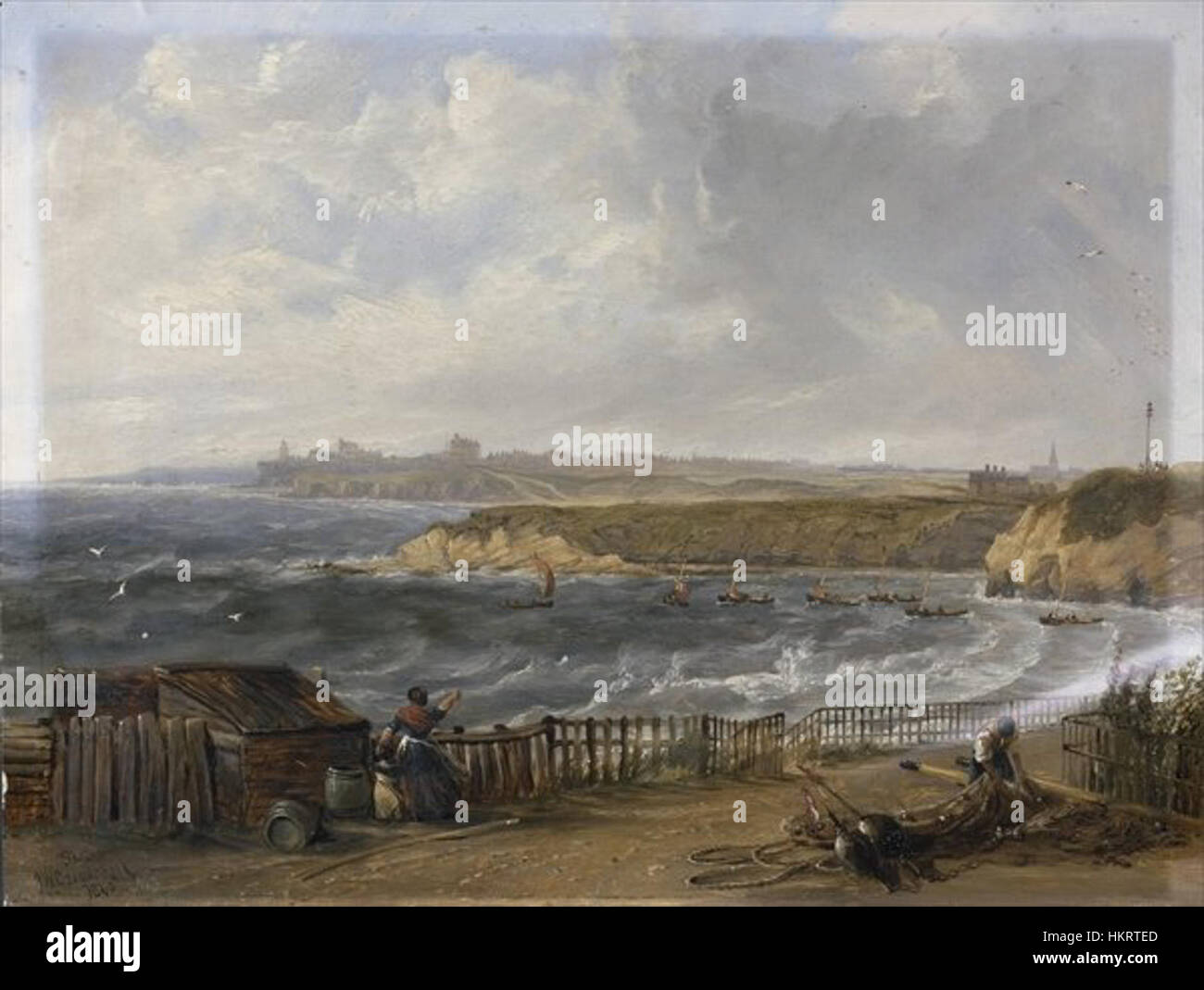 'Cullercoats looking towards Tynemouth - Flood tide' by John Wilson ...