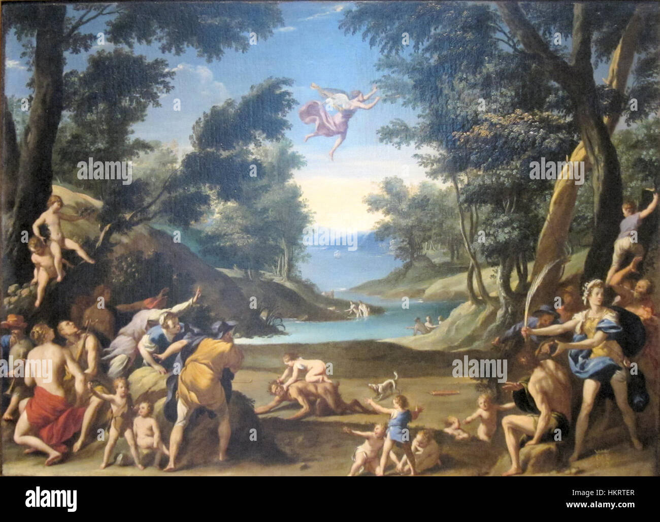 The artwork 'Cupid and Pan' illustrates a mythological scene where the ...
