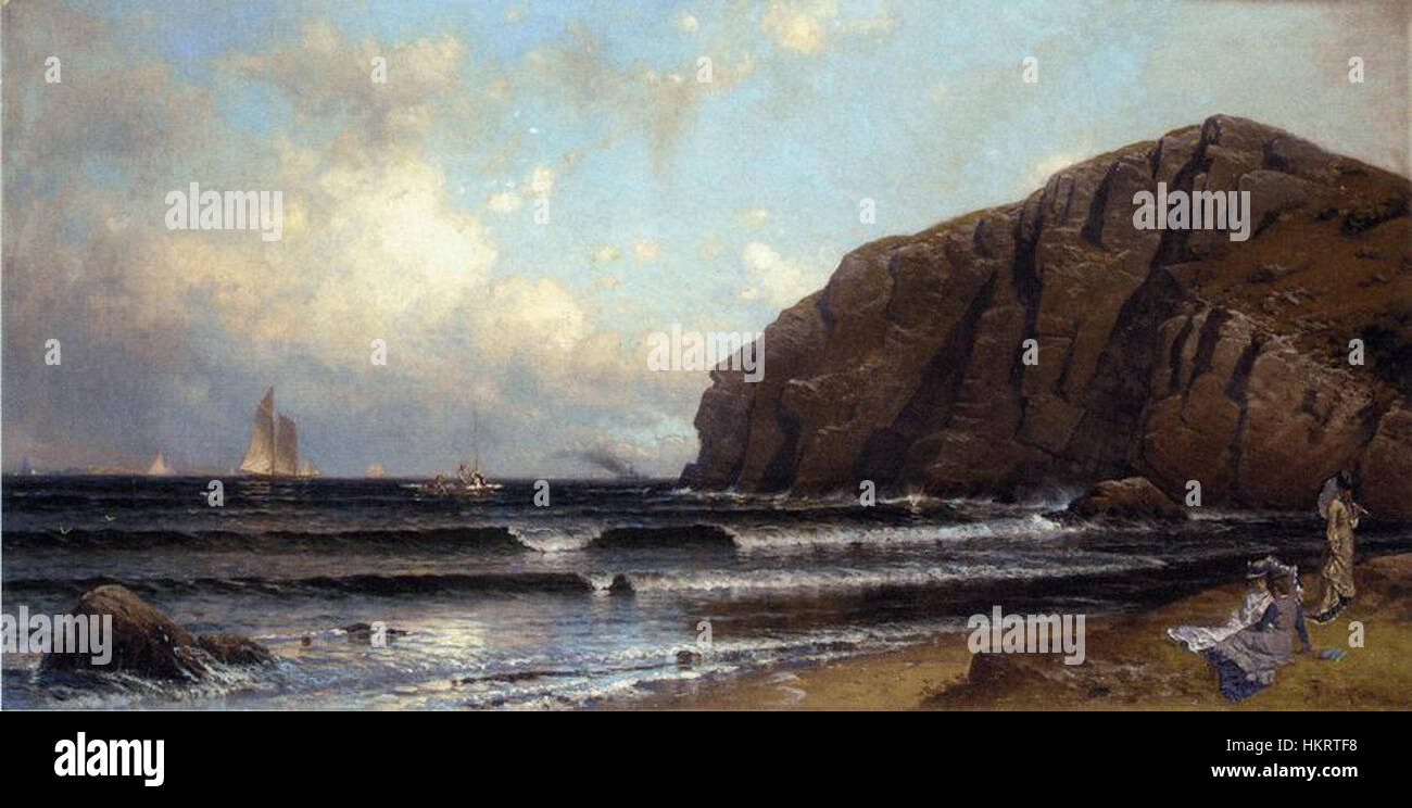 This oil painting by Alfred Thompson Bricher depicts Cushing Island in ...