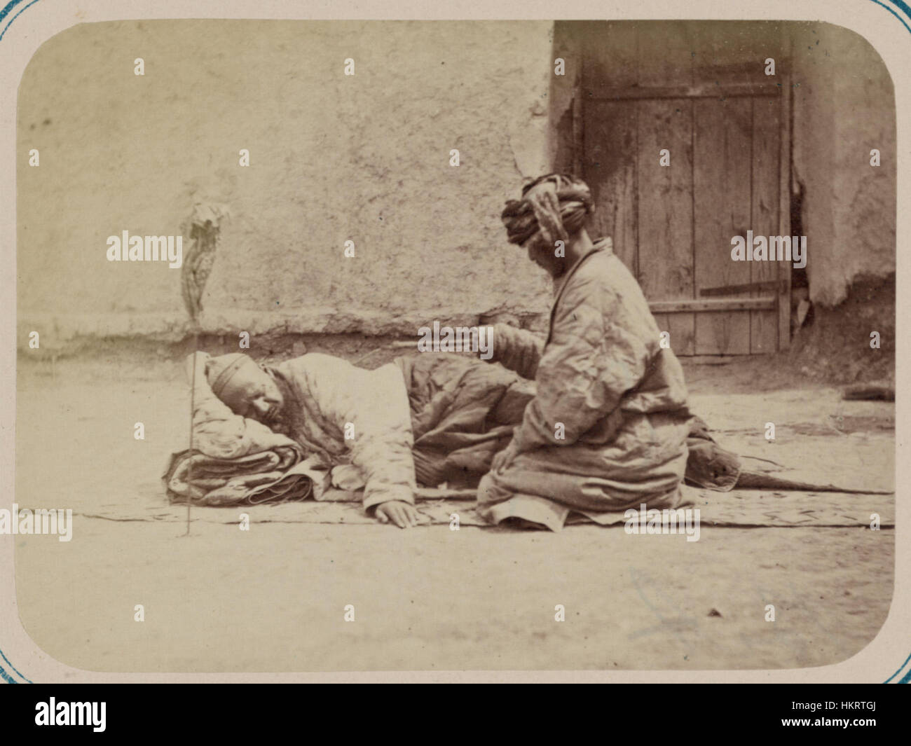 Customs of Central Asians. Attending the Sick WDL10840 Stock Photo - Alamy