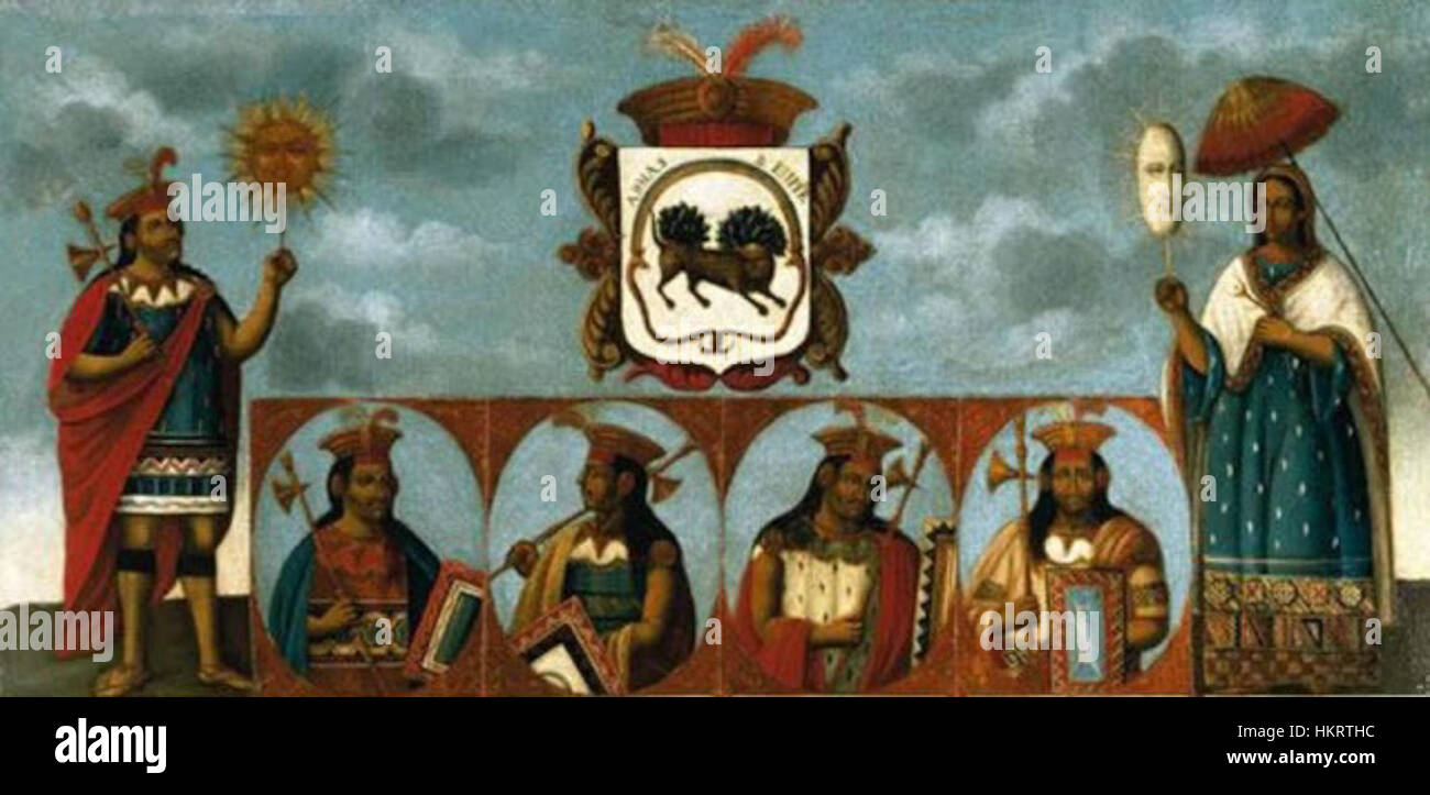 This 18th-century painting from the Cuzco school depicts the genealogy ...