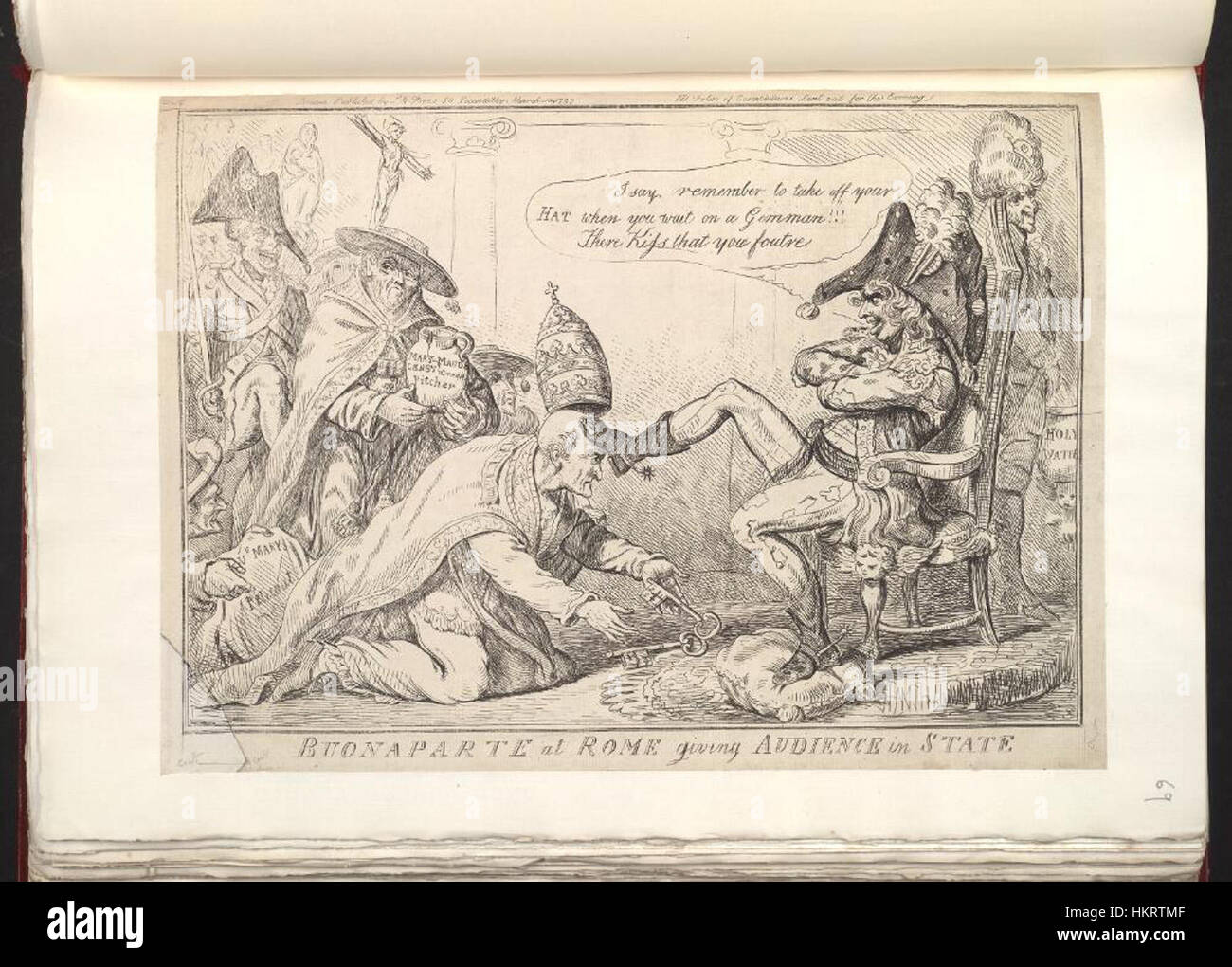 This painting depicts Napoleon Bonaparte receiving an audience in Rome ...