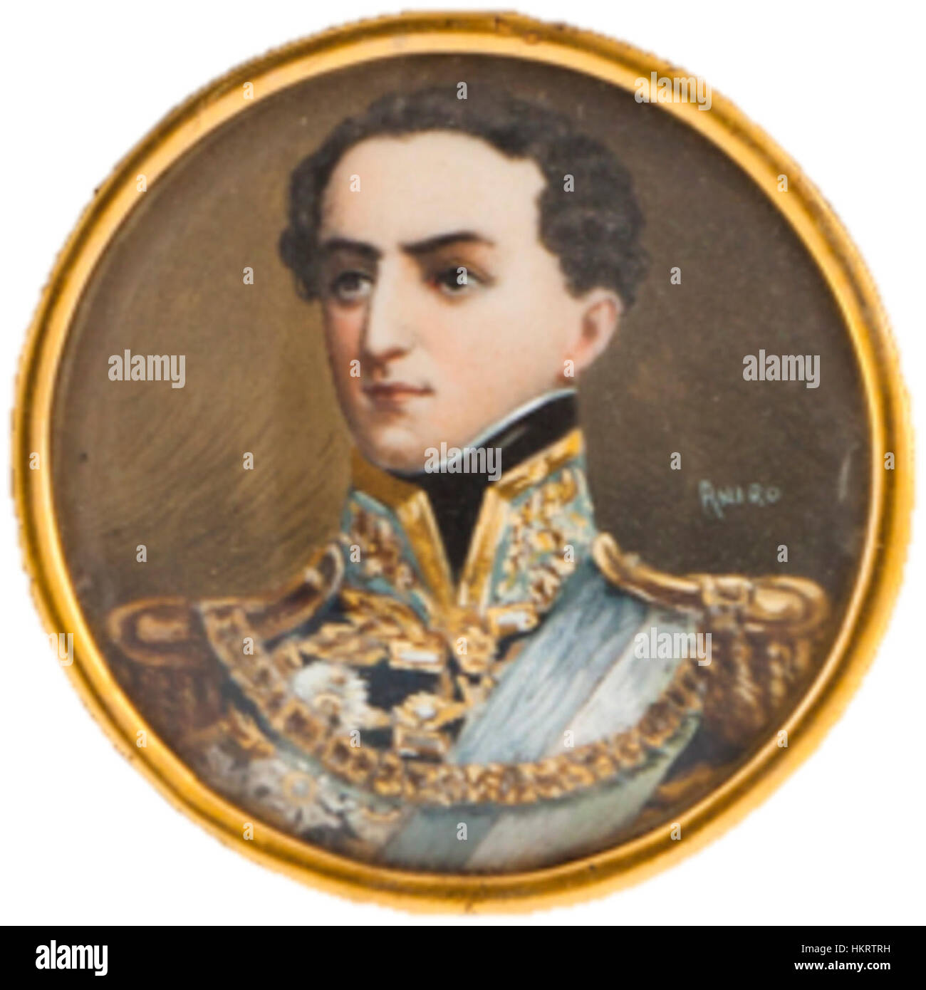 A historical portrait of D. Miguel I, the King of Portugal. Known for ...