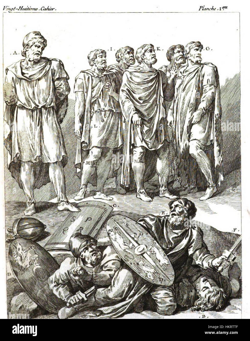 This painting depicts the Dacian emissaries presenting themselves ...