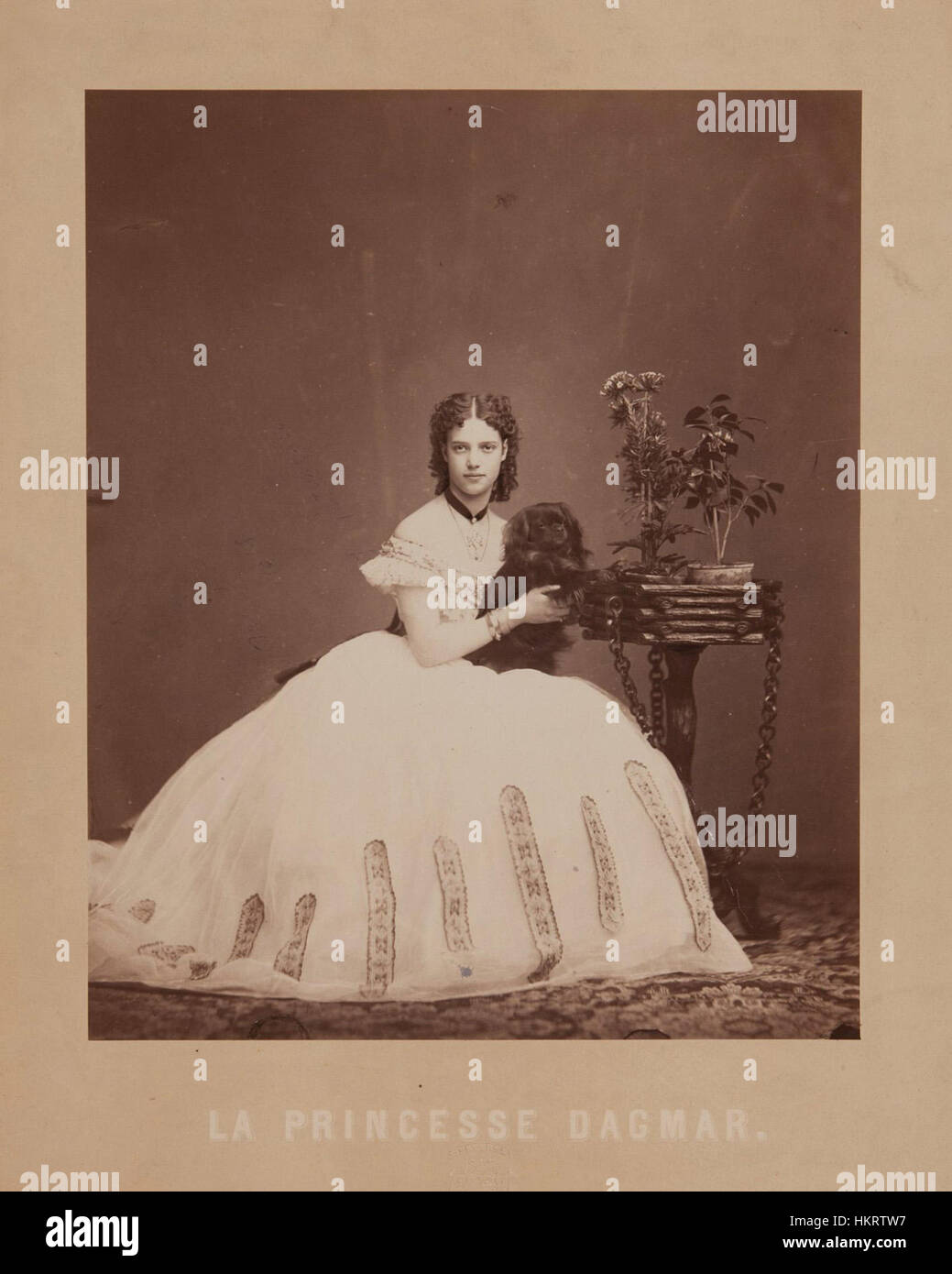 A portrait of Dagmar of Denmark, painted by Jens Petersen in 1864. This ...