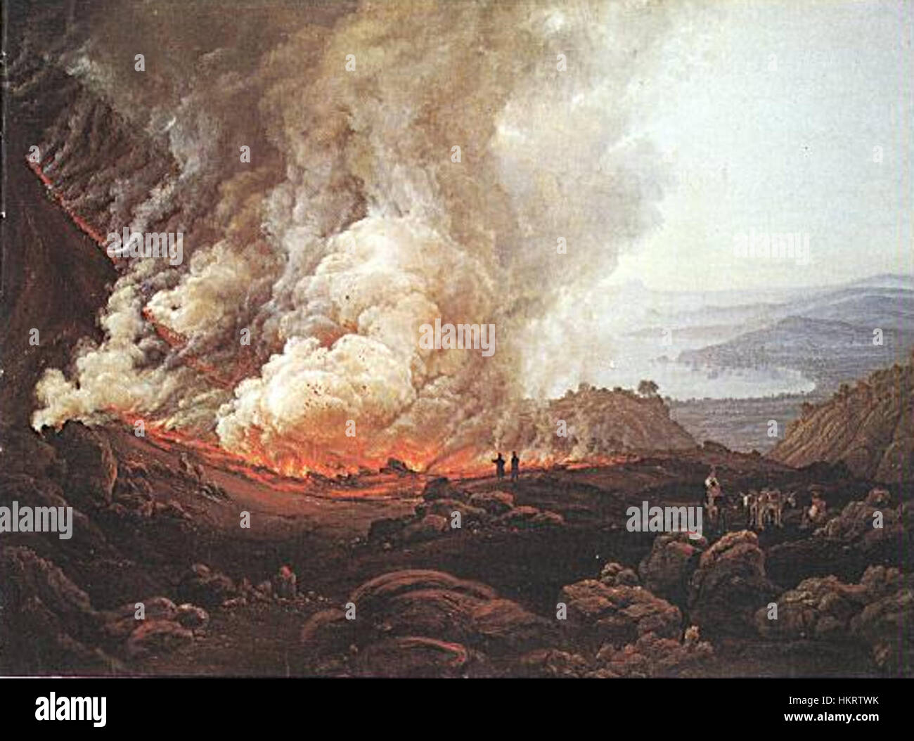 This painting of Mount Vesuvius by Dahl captures the volcano’s dramatic ...