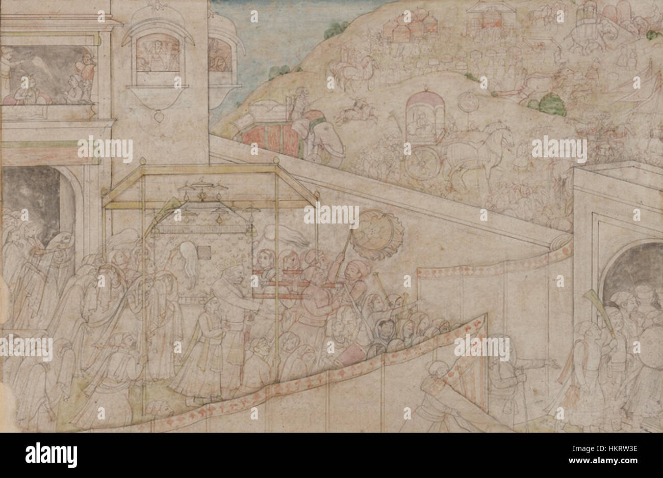 This Pahari painting from 1775-1800 depicts the mythological scene of ...