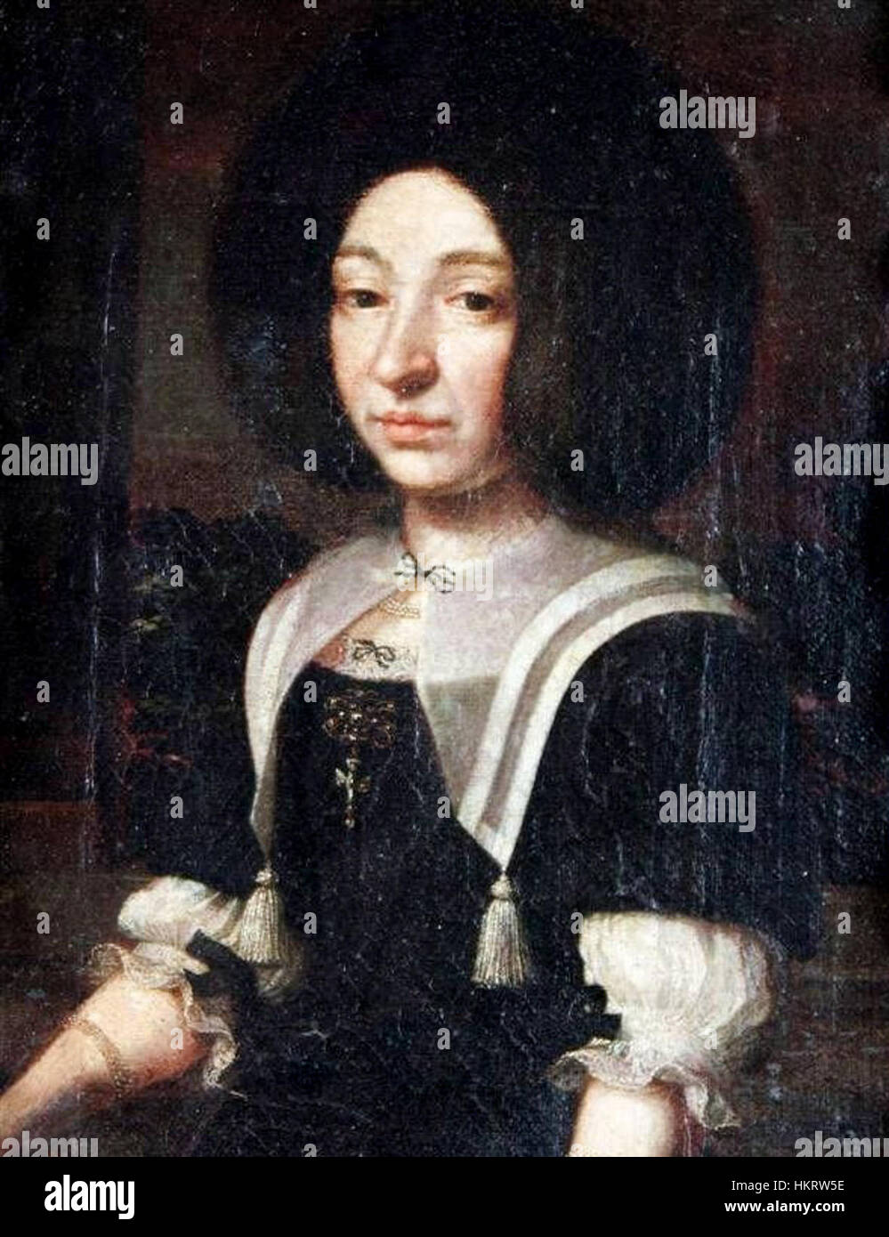 The painting Dame mit Pelzhaube features a woman wearing a fur-trimmed ...