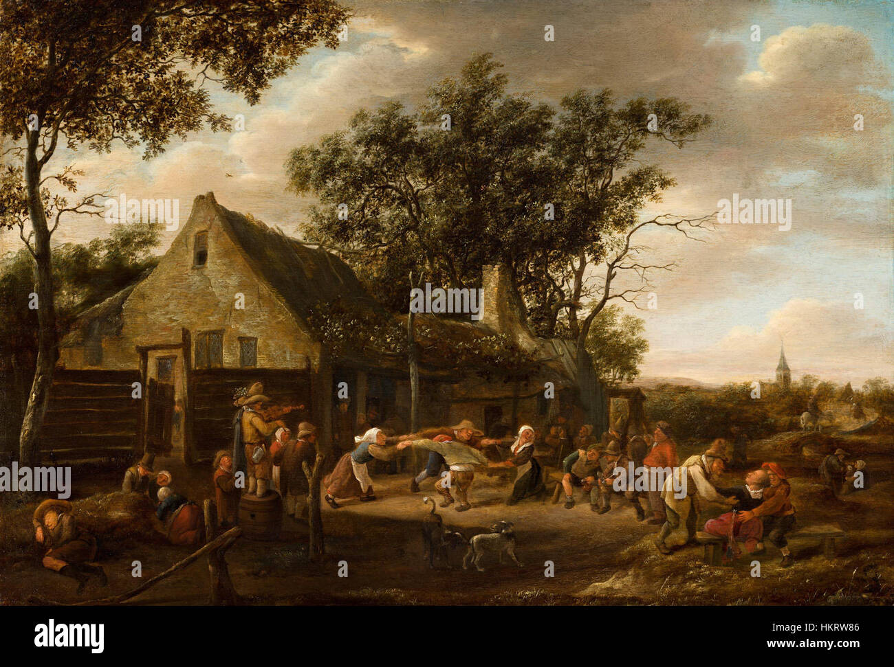 Jan Steen's 'Dancing Peasants at an Inn' from the Mauritshuis ...