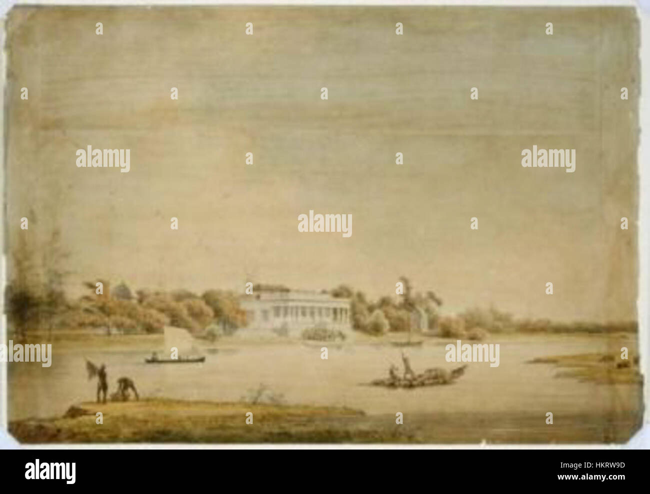 'Government House' is a historical painting by Thomas Daniell depicting ...