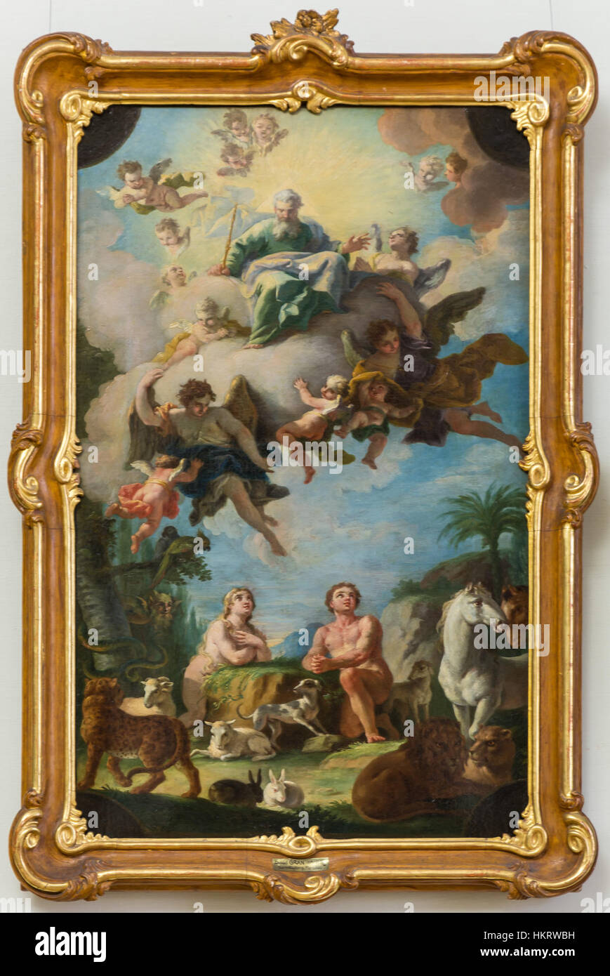 Daniel Gran's *Paradies* painting from the 18th century portrays an ...