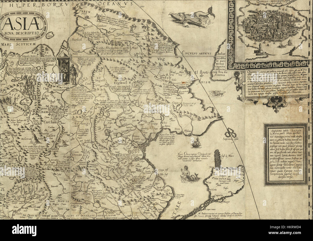 'Asiae nova descriptio,' published in 1590 by Daniel Keller in Antwerp ...