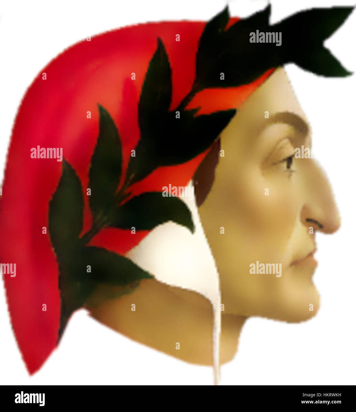 This iconic artwork of Dante Alighieri portrays the renowned Italian ...