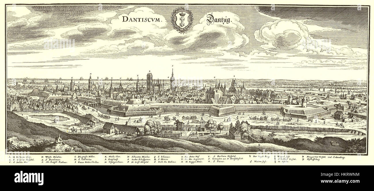 This vibrant colored print by Matthäus Merian from 1643 depicts the ...