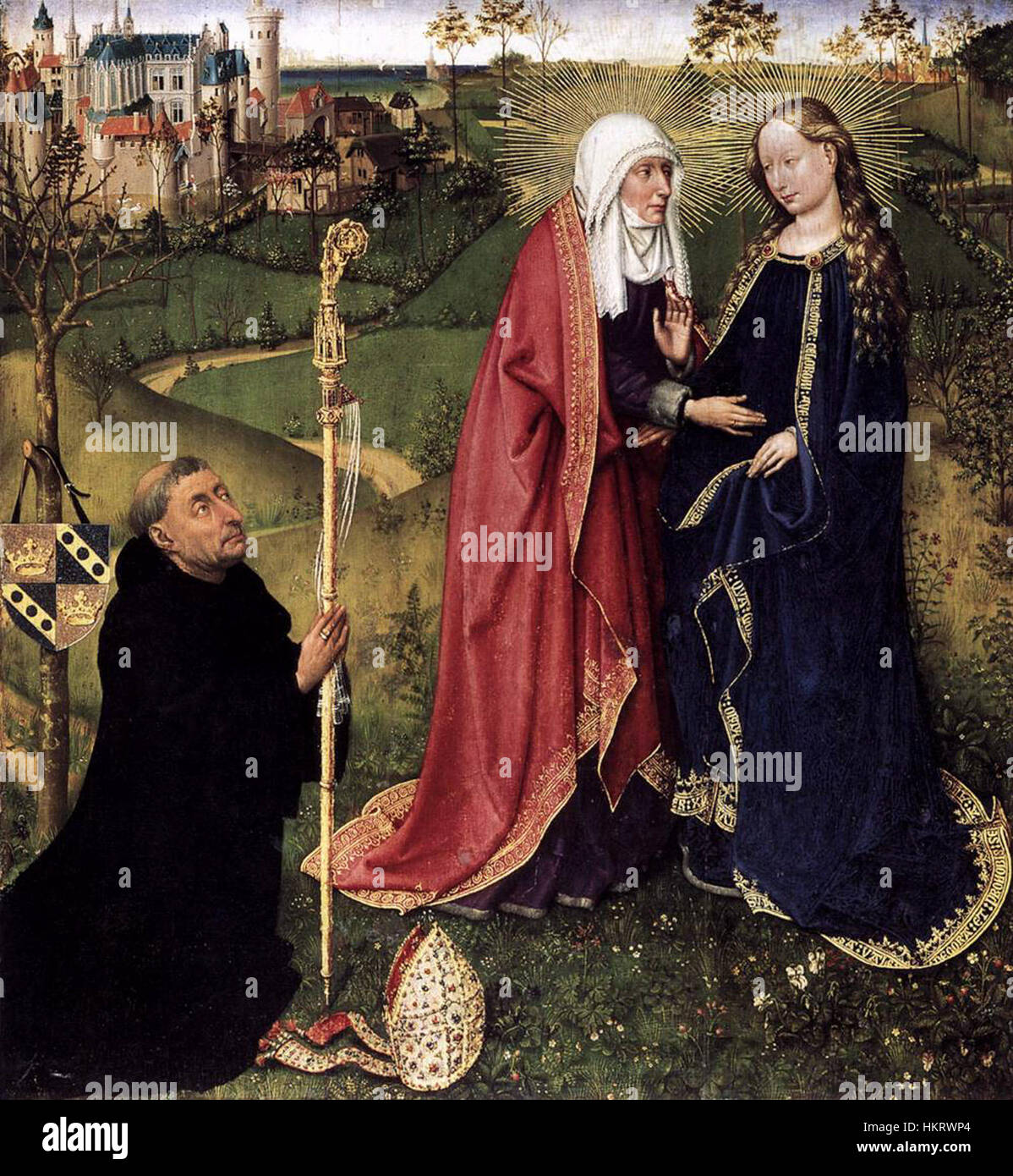 *Daret Visitation* is a religious painting depicting the visit of the ...