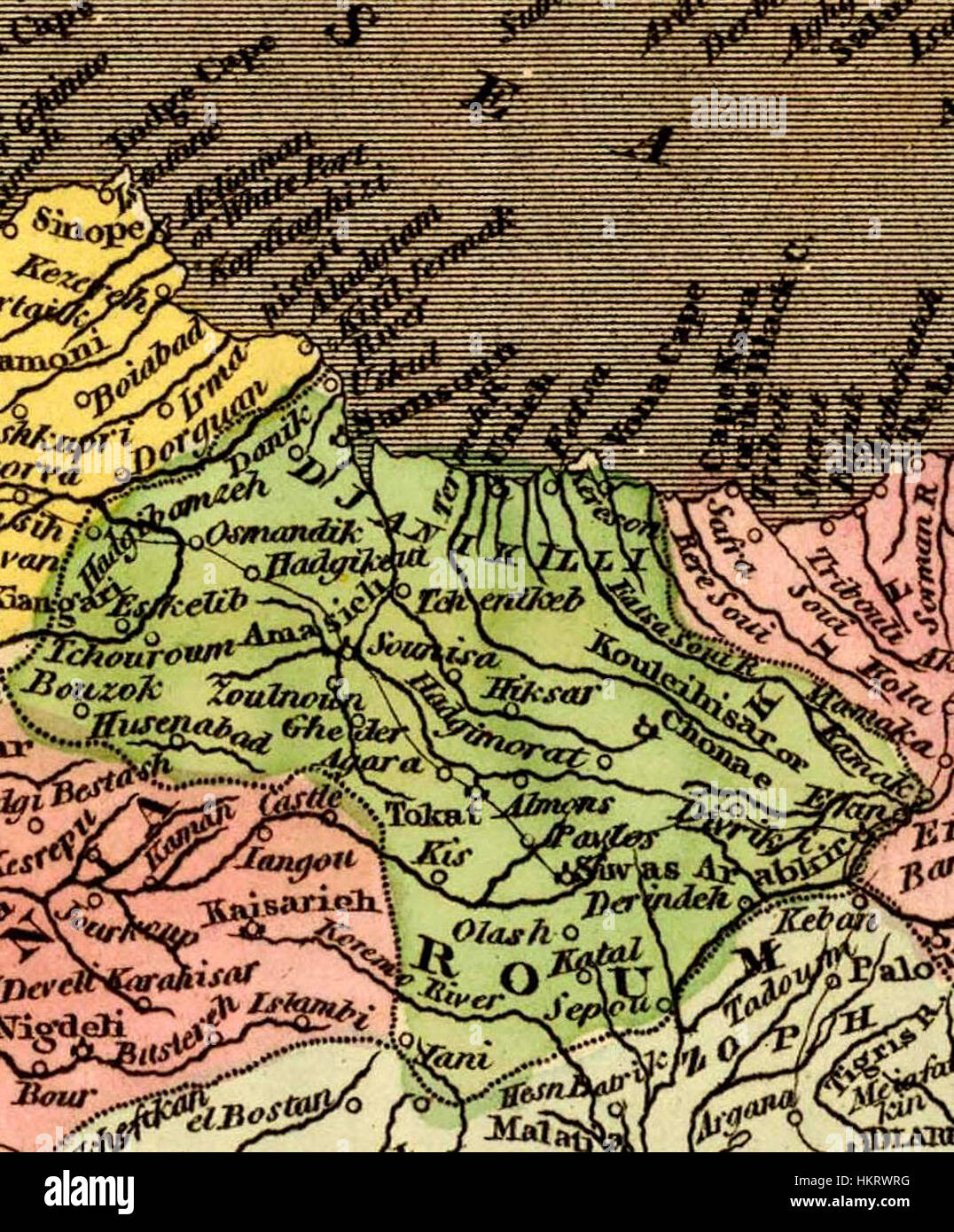 This 1811 map by William Darton depicts Turkey in Asia, showcasing the ...