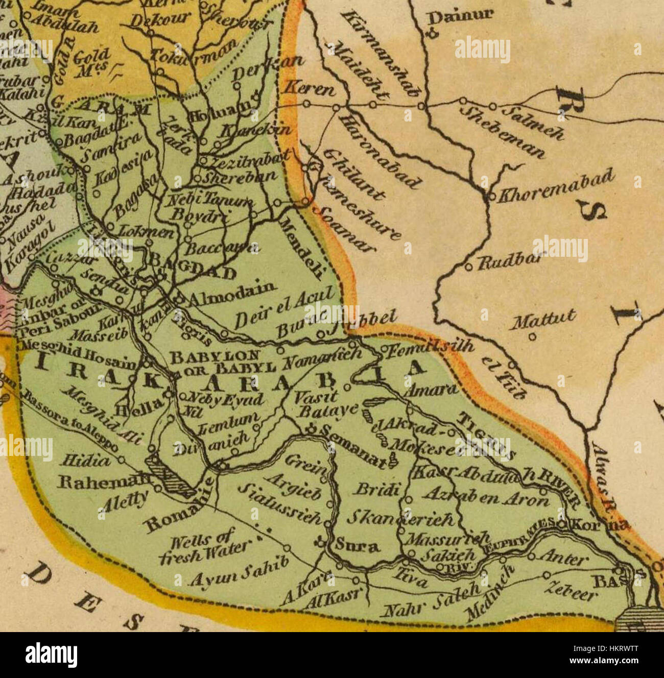 A historical map from William Darton’s 'Turkey in Asia,' published in ...