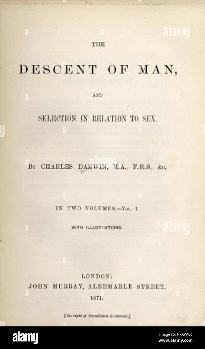 Charles Darwin's 'The Descent of Man' (1871) explores human evolution ...