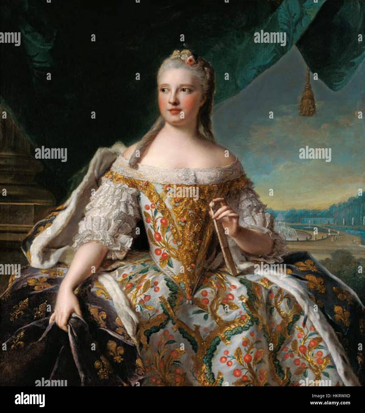 A portrait of Dauphine Marie-Josèphe de Saxe, a prominent figure in the ...