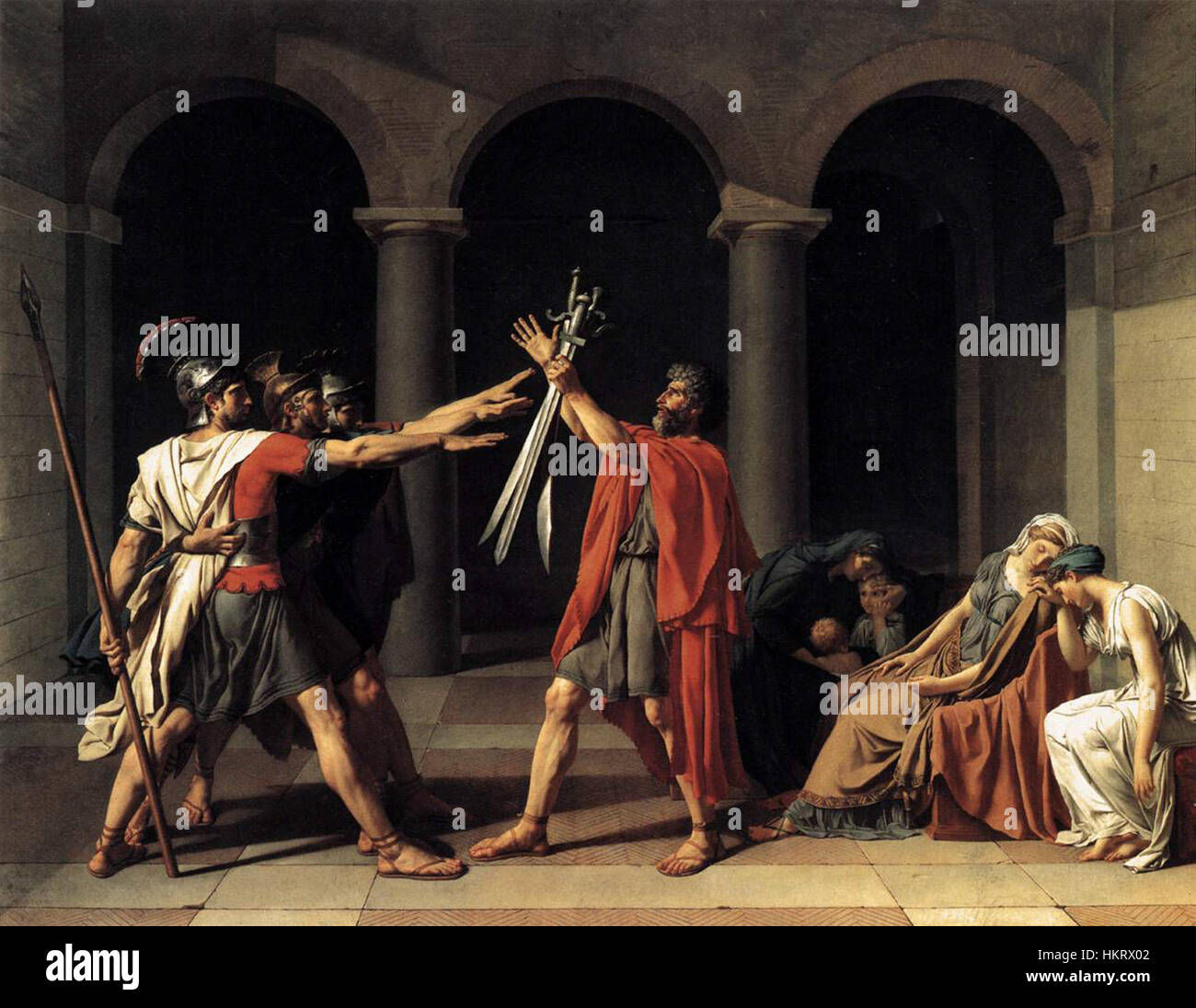 This 1784 painting by Jacques-Louis David, titled 'The Oath of the ...