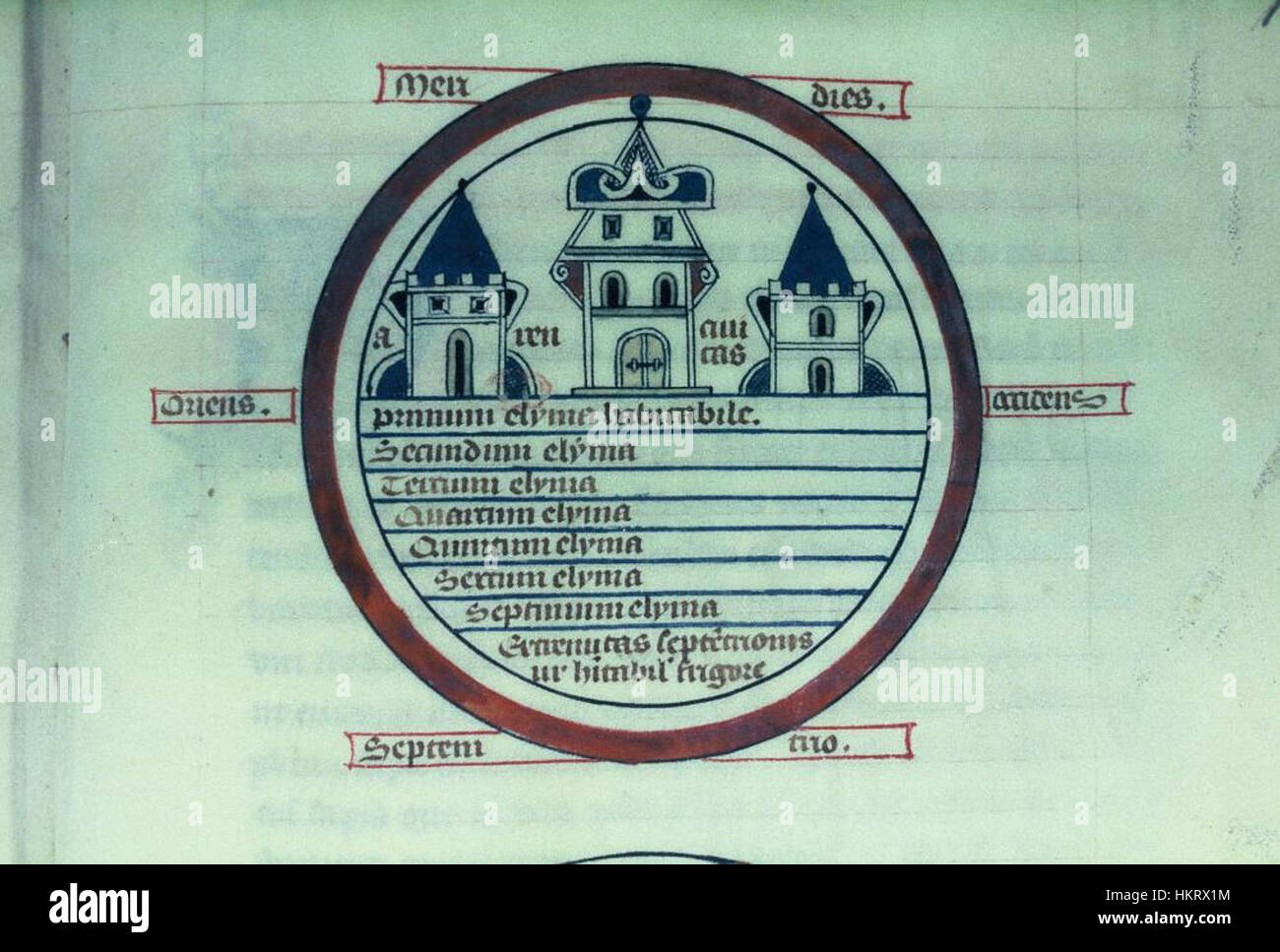 Bodleian Libraries, Circular World zoned map Stock Photo - Alamy