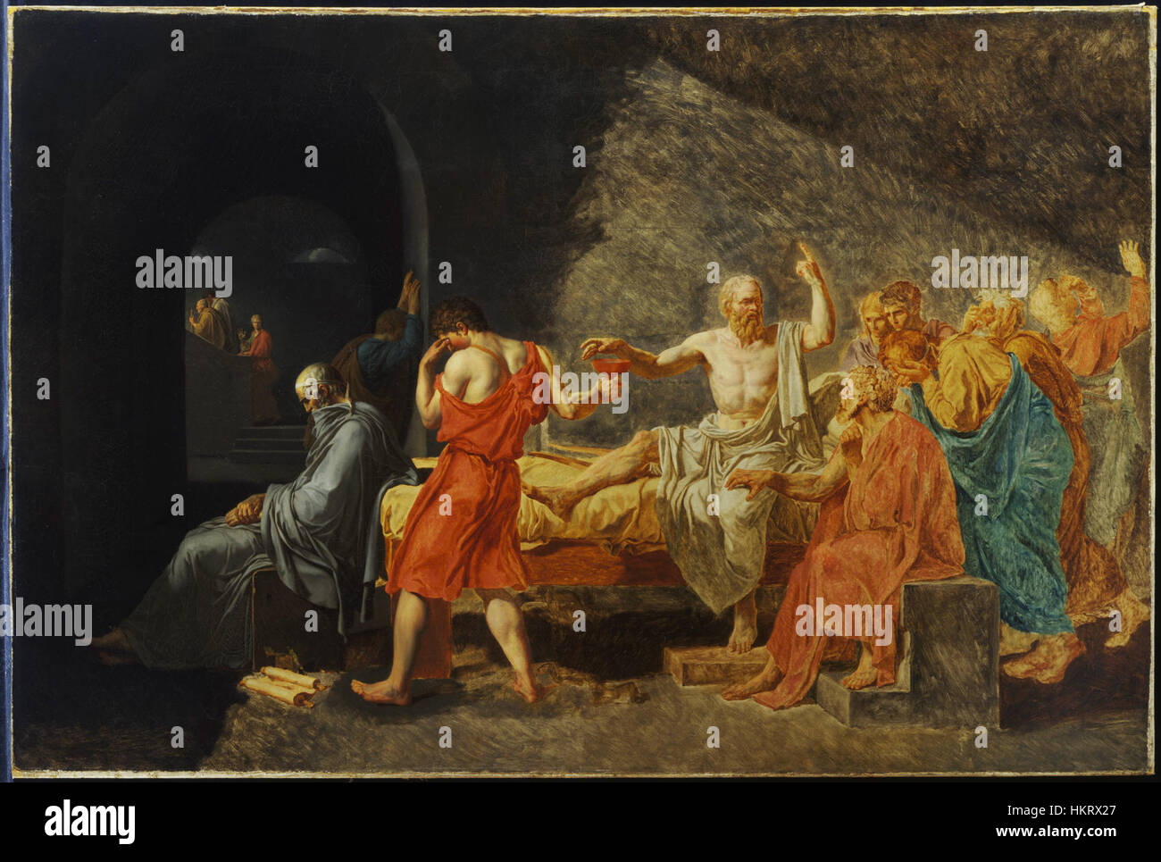 Jacques-Louis David's 'The Death of Socrates' depicts the final moments ...