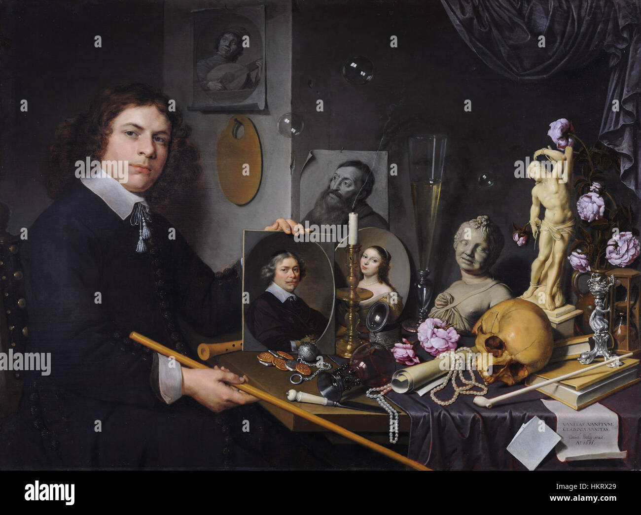 *Vanitas* by David Bailly, painted in 1651, is a classic example of ...