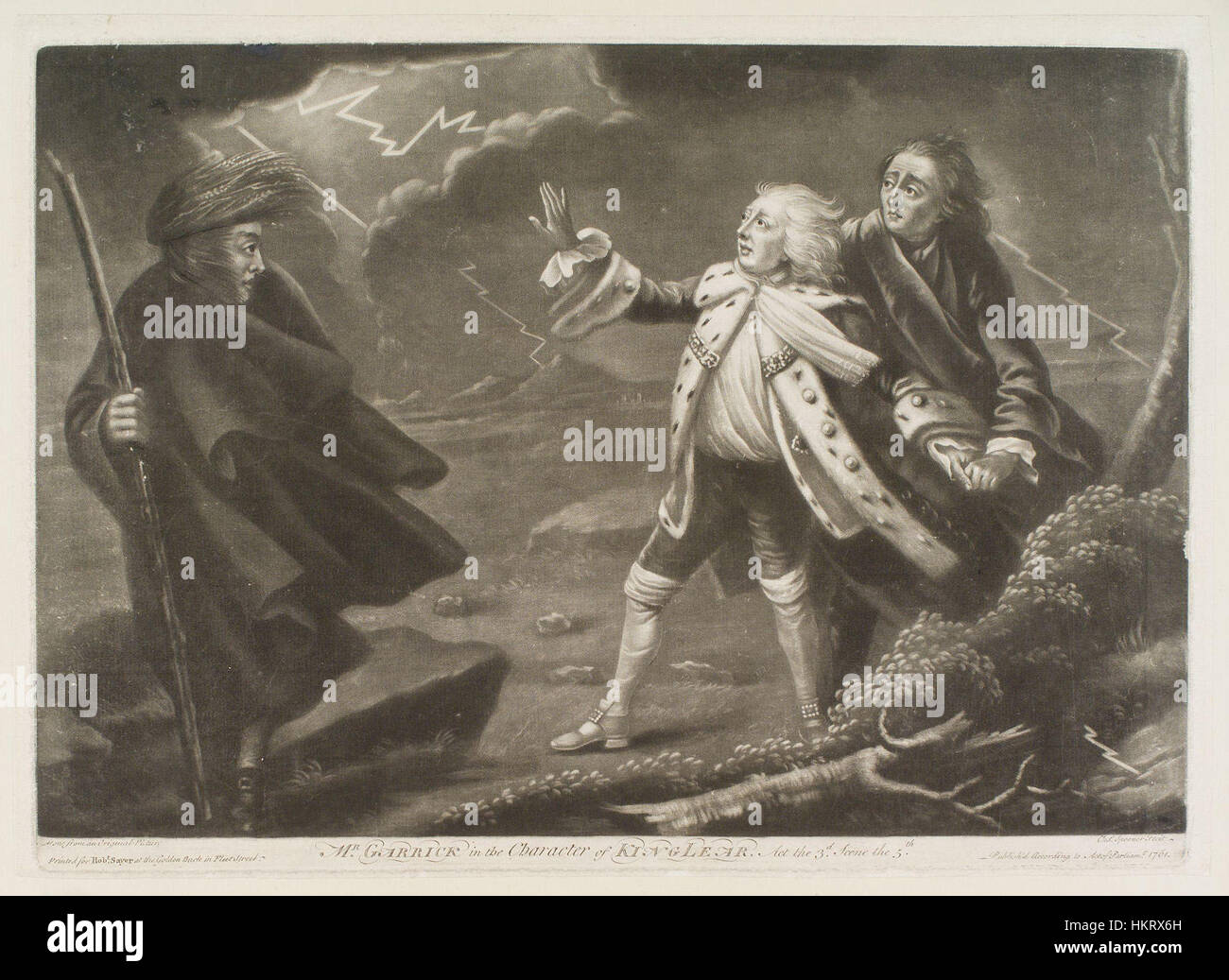 The portrait of David Garrick by Robert Sayer captures the renowned ...