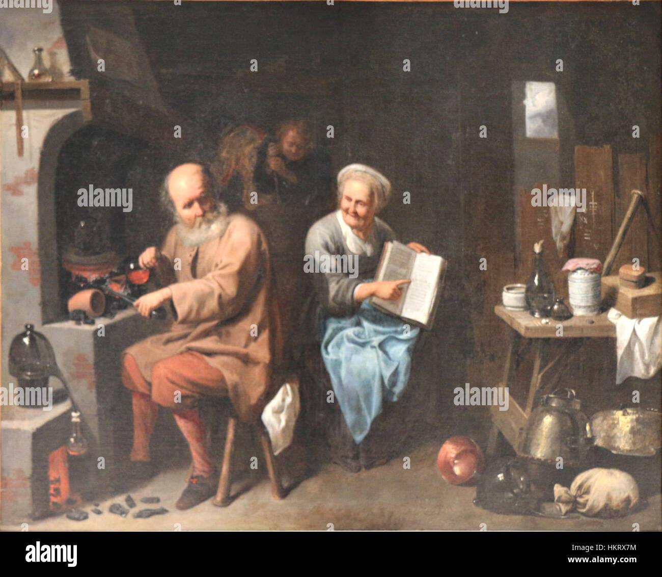 Alchemist in laboratory oil painting hi-res stock photography and ...
