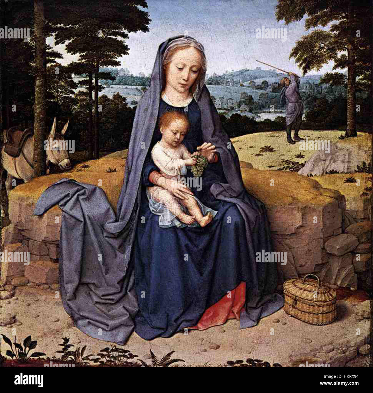 This 1510 painting titled 'David Rest on the Flight into Egypt' depicts ...