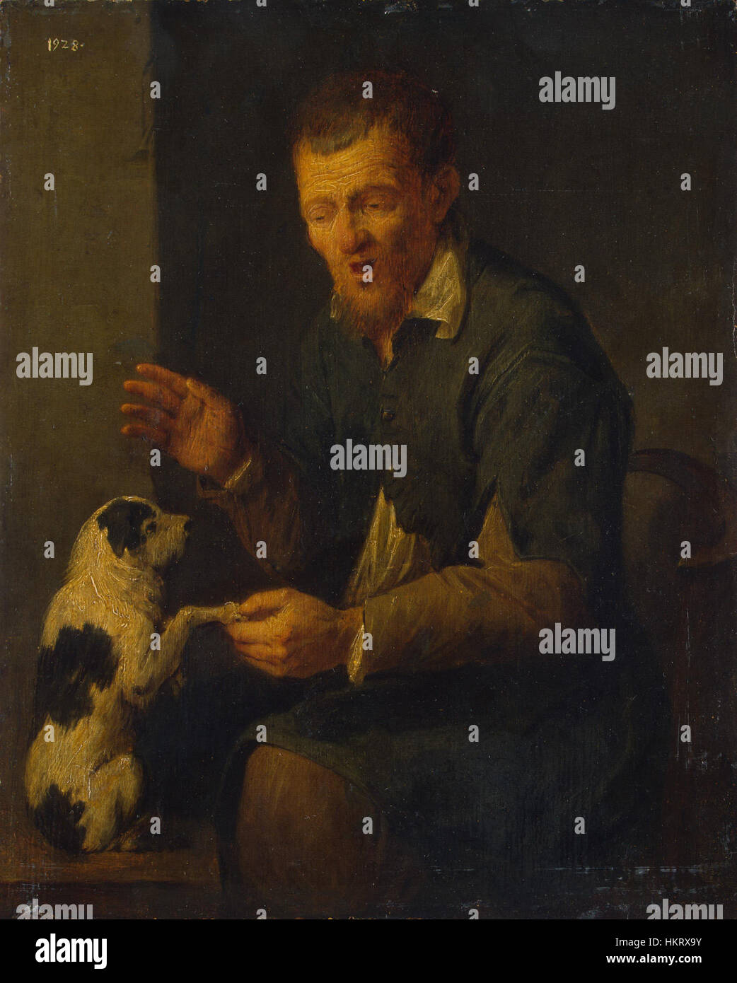 David Rijckaert III’s painting 'Peasant with a Dog' portrays rural life ...