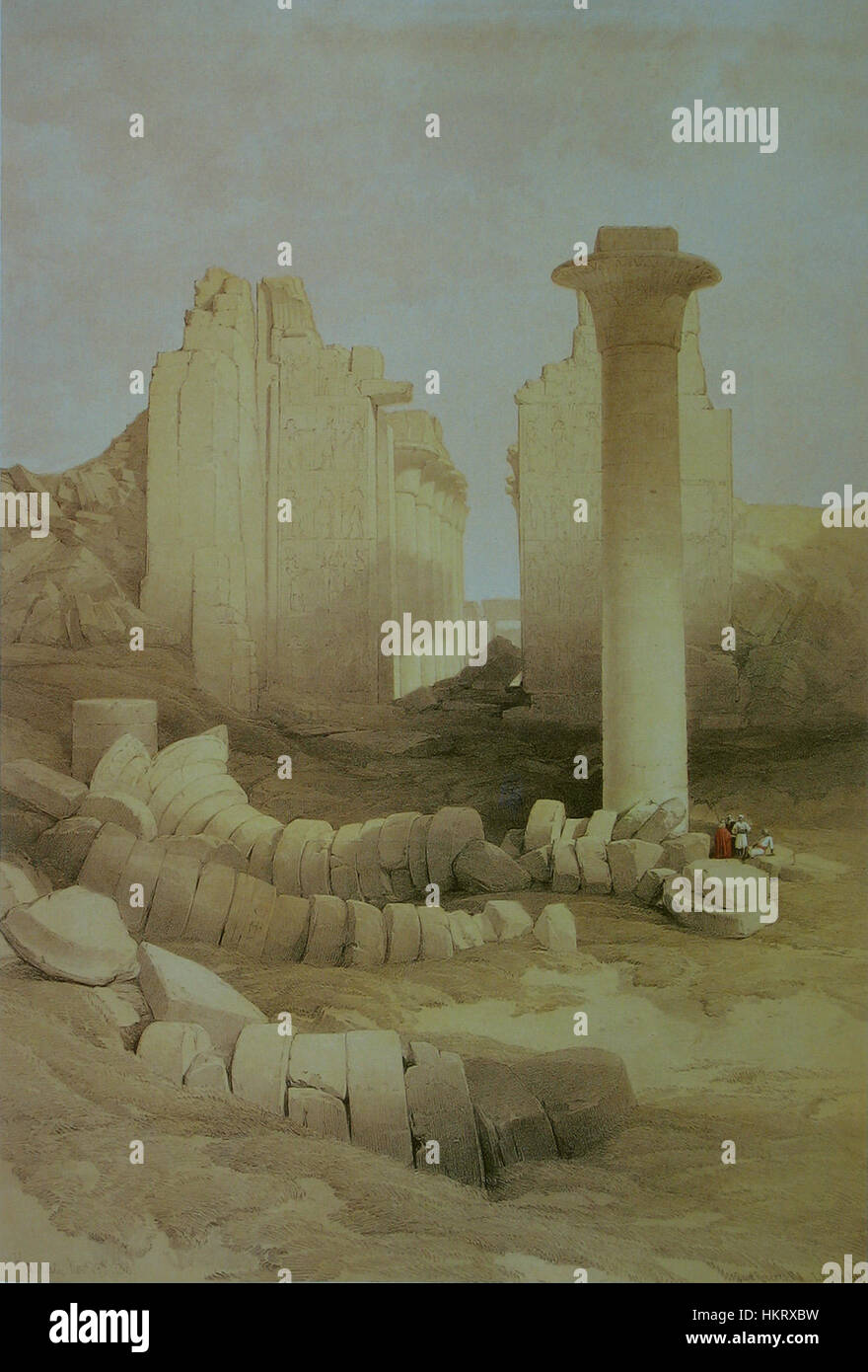 David Roberts' 'Karnak' painting depicts the ancient Egyptian ruins of ...