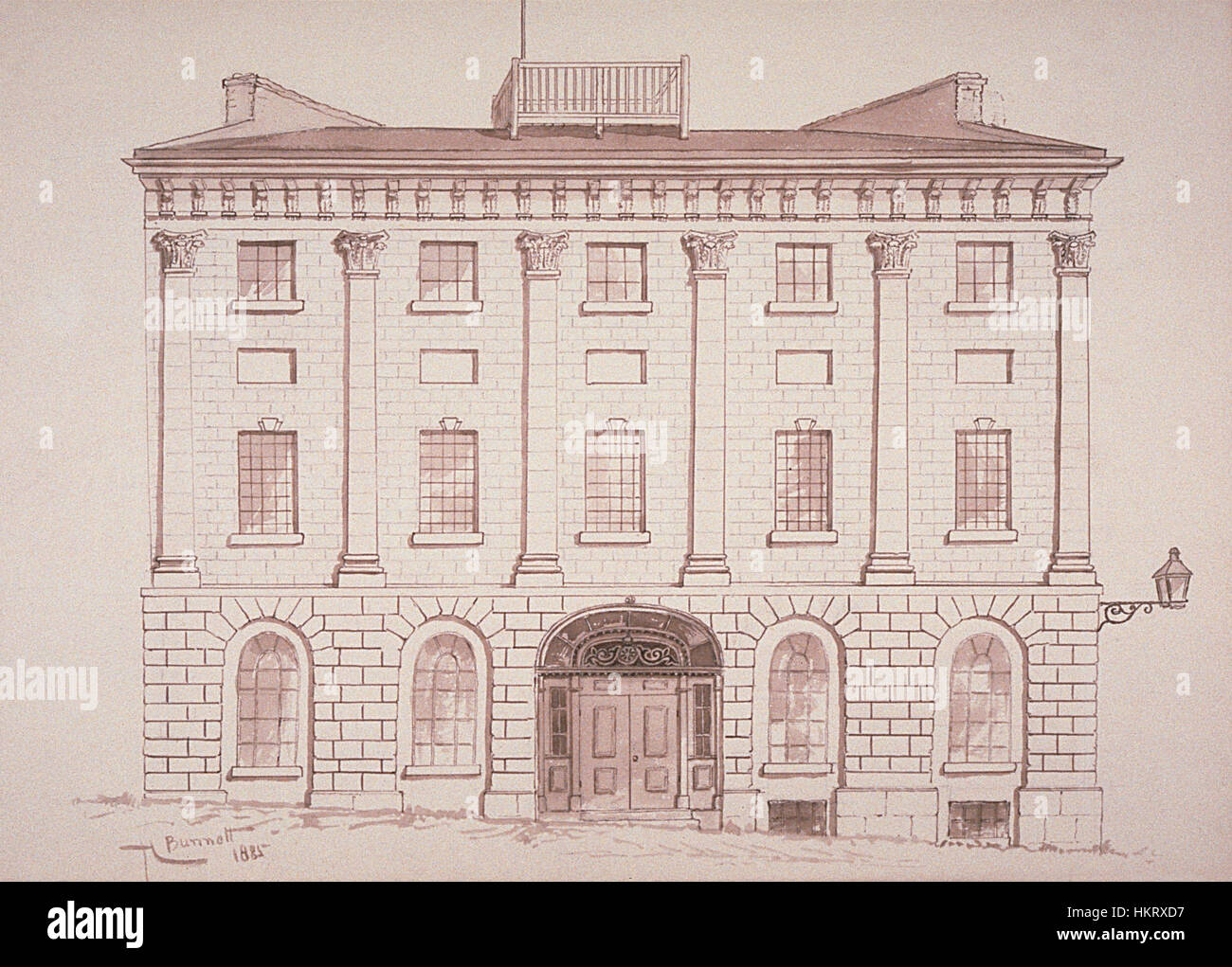 The David Ross House in Champ de Mars, Montreal, is depicted in this ...