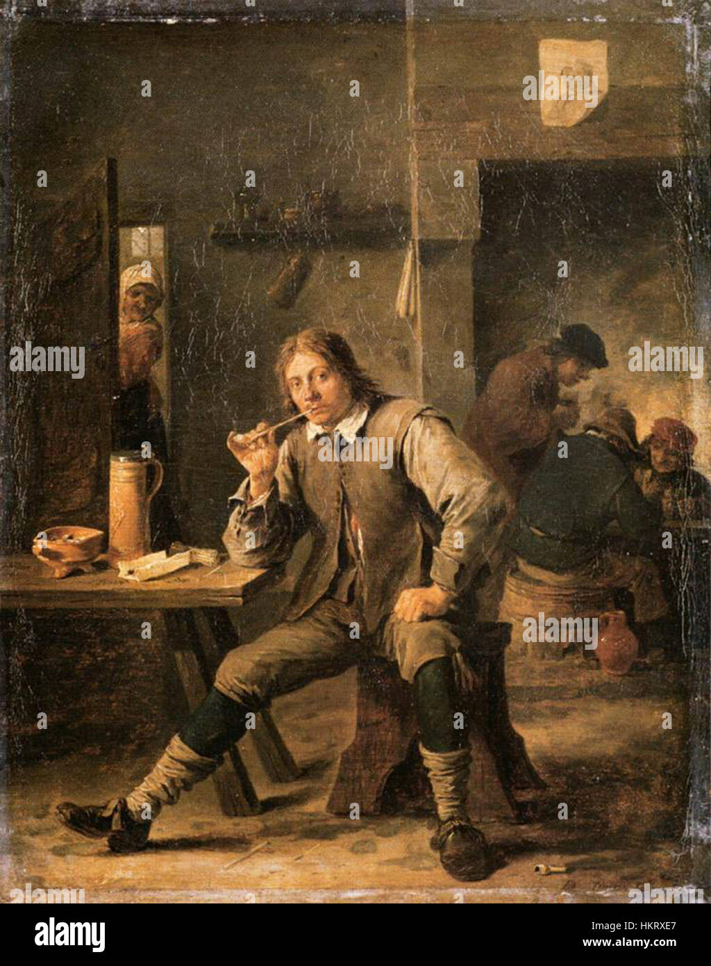 'Smoker Leaning his Elbow on a Table' by David Teniers II features a ...