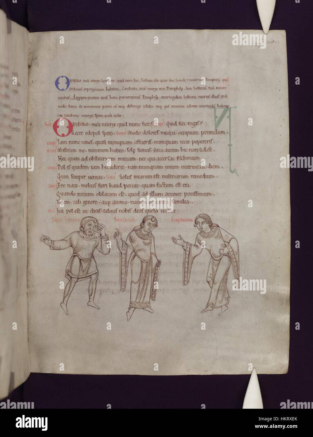This page from the 'Comedies of Terence', housed at the Bodleian ...