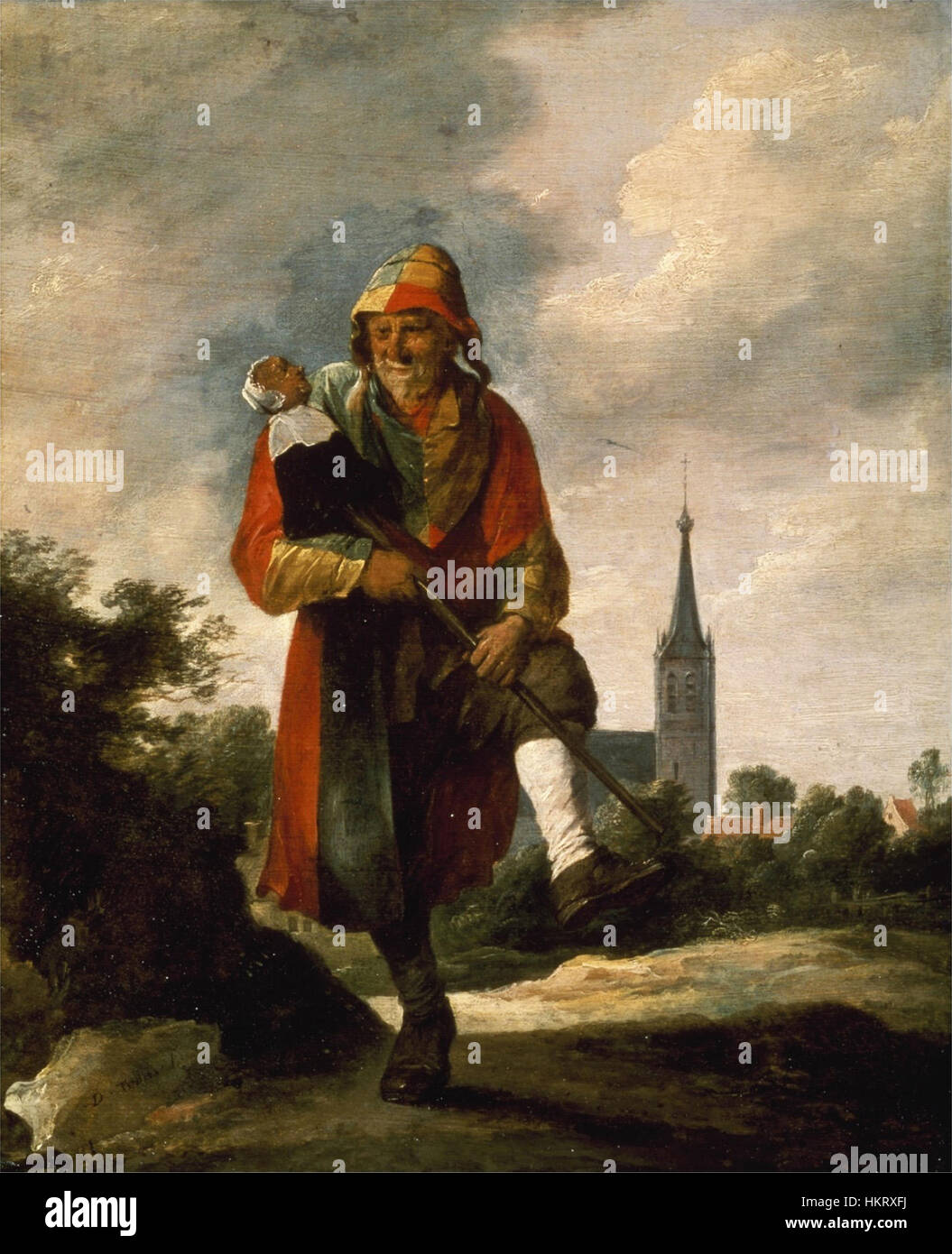 David Teniers II’s painting, 'Jester,' portrays a clown-like figure ...