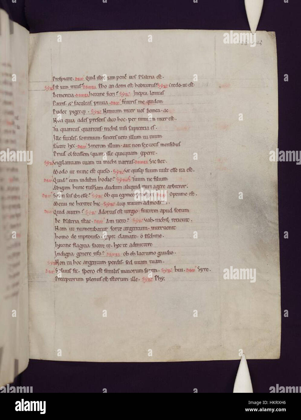 This illuminated manuscript page from the 'Comedies of Terence', housed ...