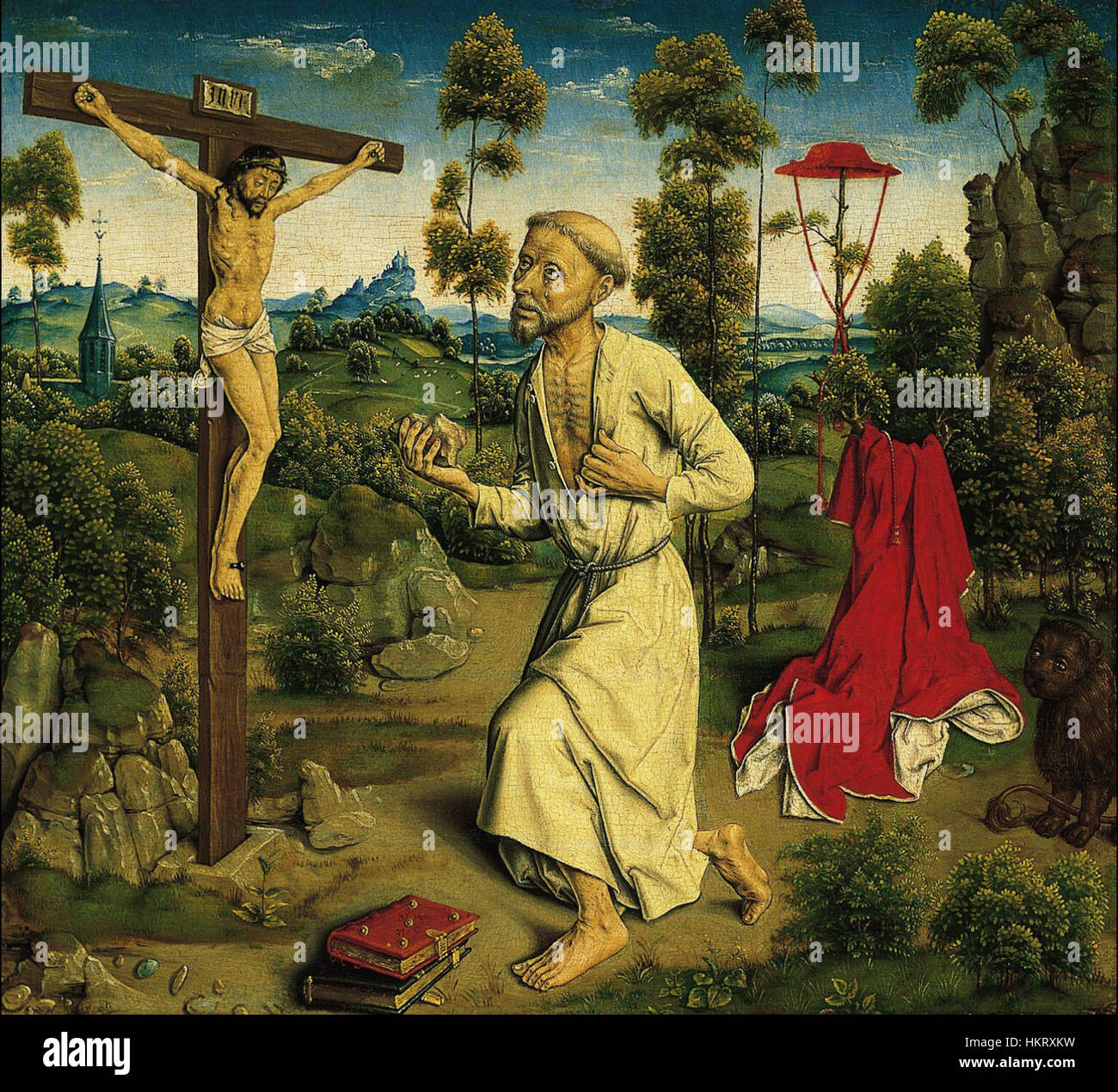 Aelbrecht Bouts' painting 'The Penitence of St. Jerome' depicts the ...